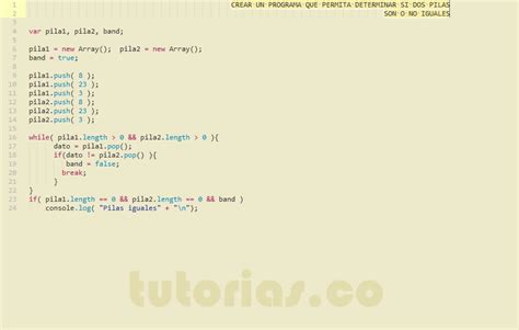 Pilas Javascript Determinar Pilas Iguales