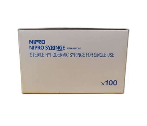 Nipro 2 5 Ml Sterile Hypodermic Syringe For Single Use At ₹ 350 Piece