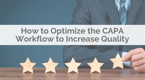 How To Optimize The Capa Workflow To Increase Quality In 2020