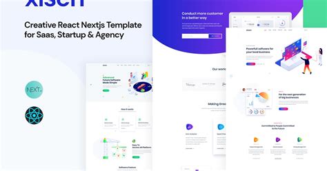 Xisen Creative React Nextjs Template For Saas Site Templates
