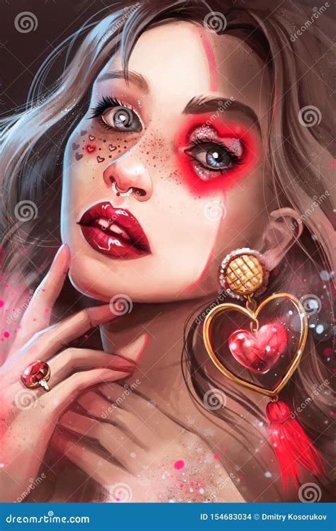 Illustration Of A Make Up Of A Modern Girl Stock Illustration Illustration Of Creative