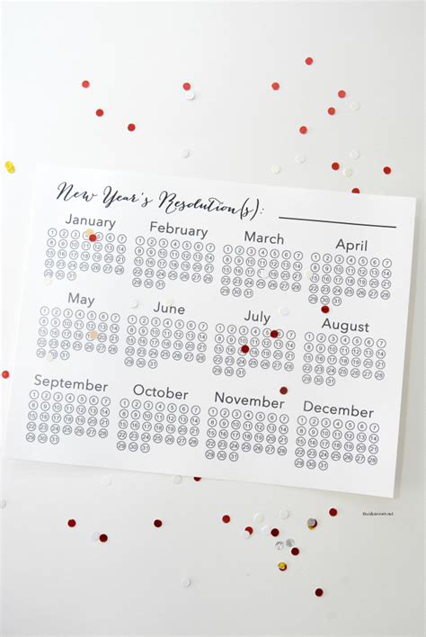 New Years Eve Resolutions Printable Calendars The Idea Room