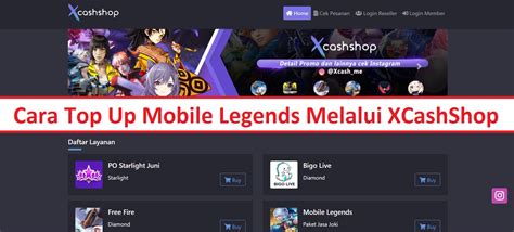 Xcashshop ML 2021 Top Up DM Murah Terbaru Esportsku
