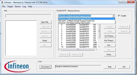Tc1798f Otp Flash Problem Memtool Cant Activate Infineon