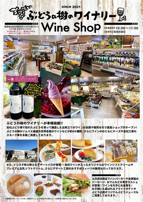 ぶどうの樹のワイナリーが本格始動 ワインショップOPEN ぶどうの樹公式サイト
