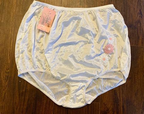 Vintage 60s 70s 4xl Lady Camille Nylon Granny Panties High Waisted