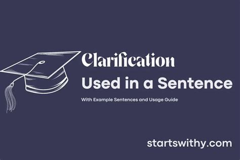 Clarification In A Sentence Examples 21 Ways To Use Clarification