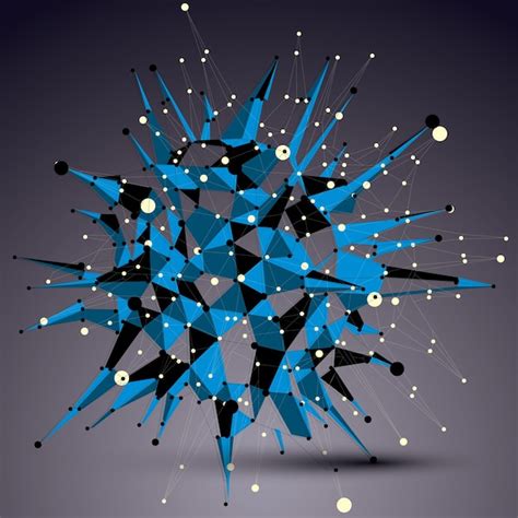 Premium Vector 3d Vector Abstract Blue Technology Mesh Shape Perspective Geometric Lace