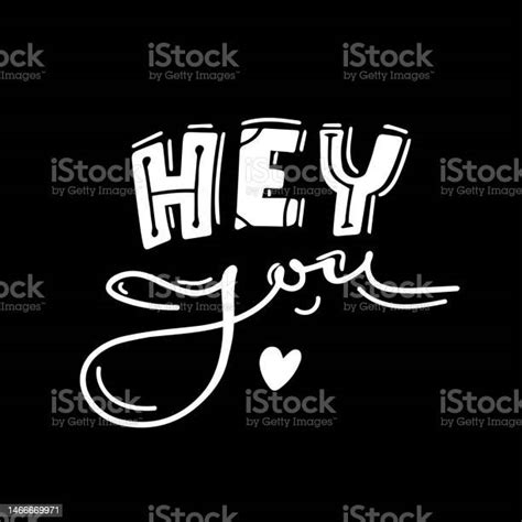 손으로 쓴 붓글씨 잉크 비문 검은 배경에 안녕하세요 배너 포스터 엽서 티셔츠 인사말 카드 초대장에 대한 손으로 글자를 씁니다 벡터 그림입니다 T 셔츠에 대한 스톡 벡터 아트