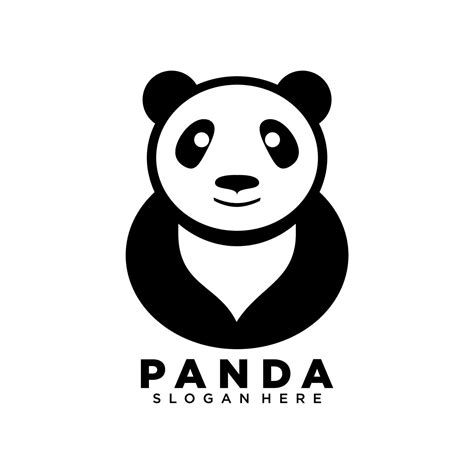 Panda Logos Panda Template Logo Panda Graphic Illustration Vector