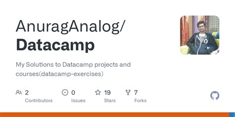 github anuraganalog datacamp my solutions to datacamp projects and