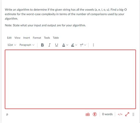 Solved Write An Algorithm To Determine If The Given String Chegg Com