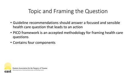 PPT EAST GRADE Course PICO Question Formulation PowerPoint Presentation ID