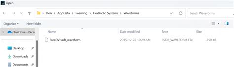 User Defined Waveforms Appear To Be Back With V368 — Flexradio