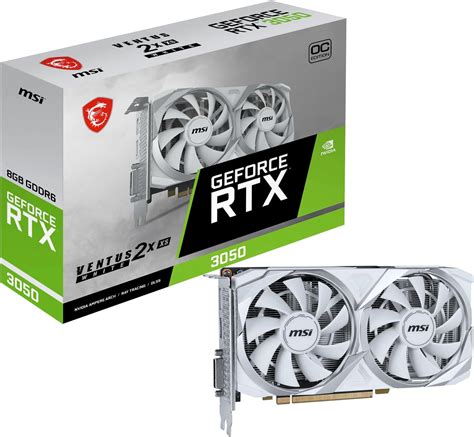 Msi Geforce Rtx 3050 Ventus 2x Xs White 8g Oc Carte Graphique 8 Go Gddr6 1807 Mhz Pci