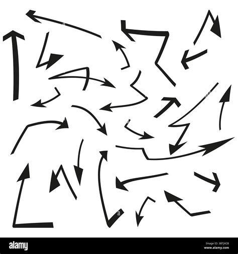 Assorted Arrow Shapes Direction Pointer Set Navigation Symbol