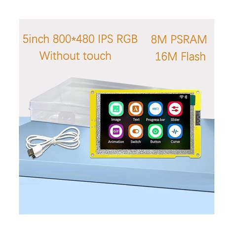 esp32 s3 5 inch ips 800x480 rgb lcd tft display module hmi 8m psram 16m