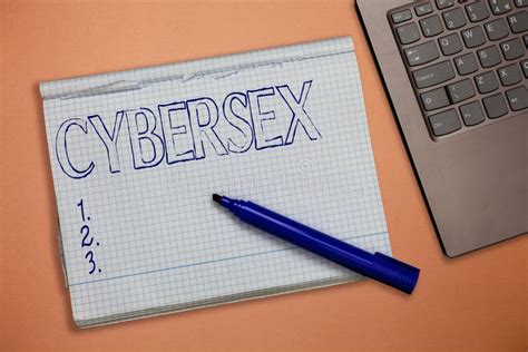 Text Sign Showing Cybersex Conceptual Photo Sexual Arousal Using Computer Technology By Wearing