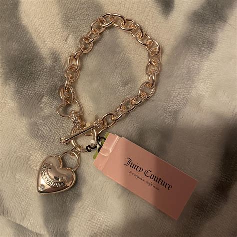 New Juicy Couture Bracelet With Heart Charm Super Depop