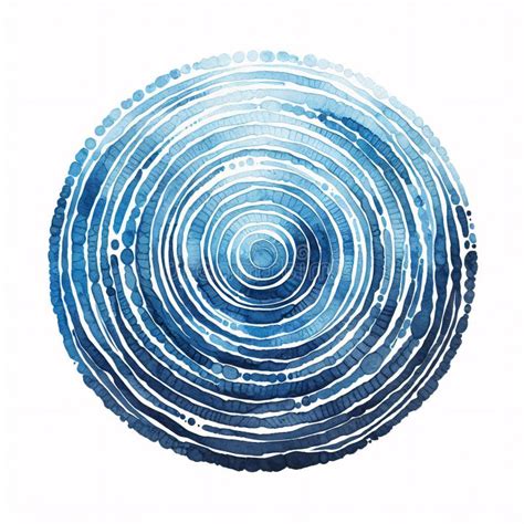 A Mesmerizing Abstract Illustration Featuring Concentric Circles In Varying Shades Of Blue