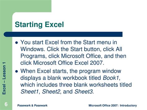 Ppt Excel Lesson 1 Excel Basics Powerpoint Presentation Free Download Id 2489468