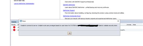 Cyber Recovery Networker Dr Fails With Error Message Unable To Set