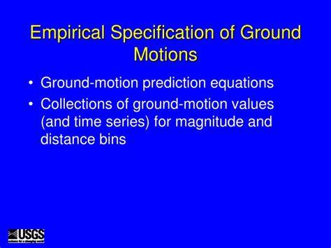 Ppt Empirical Specification Of Ground Motions Powerpoint Presentation Id5778505
