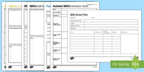 Sen Support Plan Template Send Teaching Resources