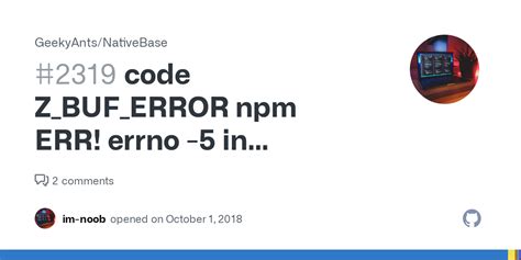 Code Zbuferror Npm Err Errno 5 In Installing Native Base · Issue