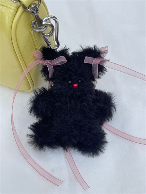 자체제작이벤트 발레코어 리본 망콩이 모루 인형 가방 키링 키홀더 집게핀 1개 증정 이벤트 에이블리