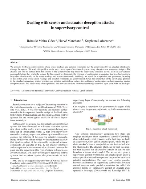 pdf dealing with sensor and actuator deception attacks in supervisory