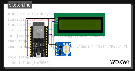 KALENDER DIGITAL Wokwi ESP32 STM32 Arduino Simulator