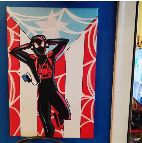 Miles Morales Puerto Rico Canvas Print Etsy