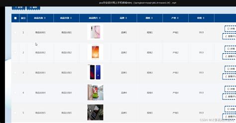 java毕业设计网上手机商城（springboot mysql jdk1 8 maven3 39） java手机商城 csdn博客