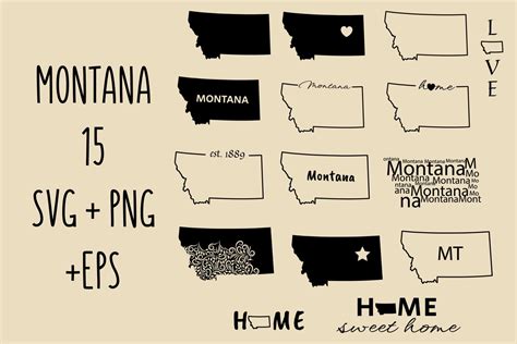 State Map Of Montana In Adobe Illustrator Vector Format Detailed