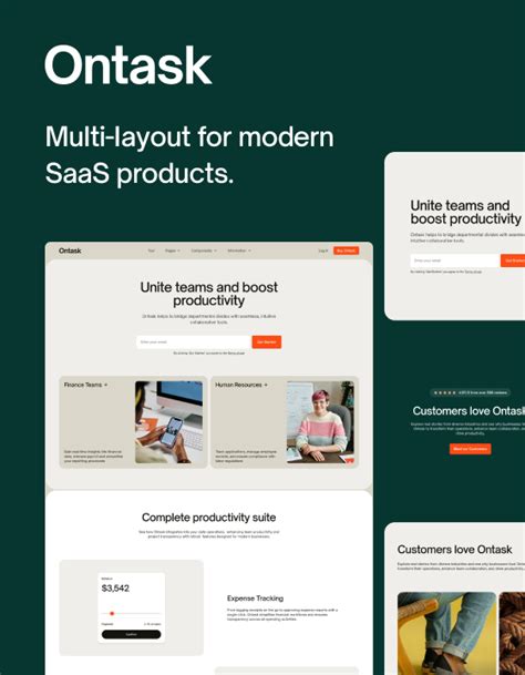 ontask website page template for webflow