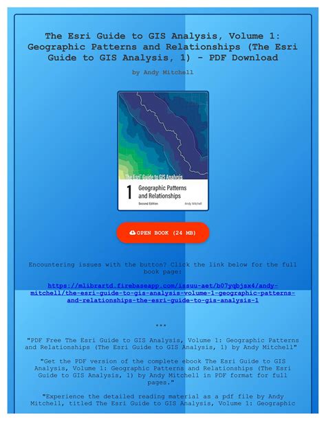 Pdf Free The Esri Guide To Gis Analysis Volume 1 Geographic Patterns And Relationships The