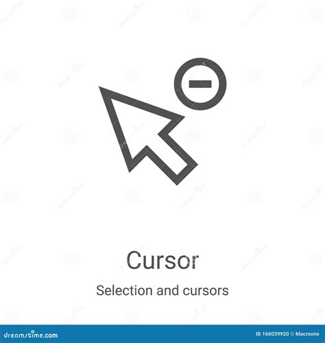 Cursor Icon Vector From Selection And Cursors Collection Thin Line