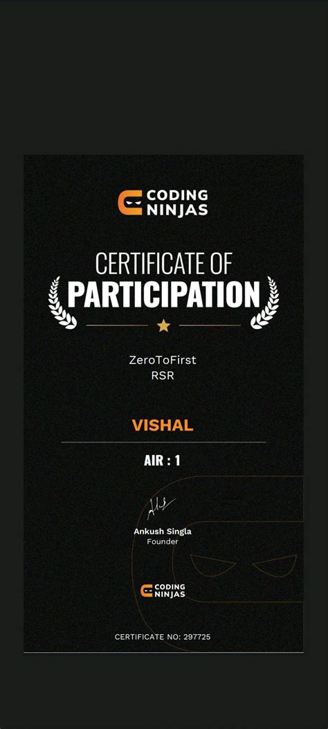 codingninjas vishal vishwakarma