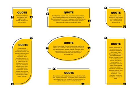 Text Quotes Box Set Texting Quote Sentence Vector Image