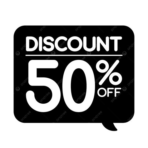 Black Discount 50 Off Vector Black Discount 50 Png And Vector With