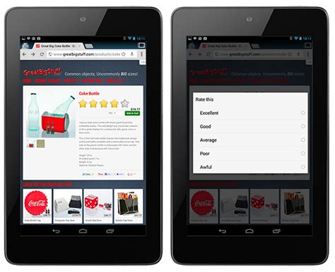 Android IPhone Star Rating Optimized Mobile UX Rating Widget