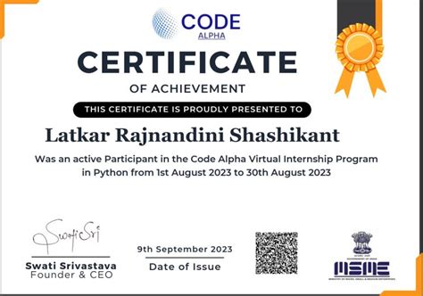 Rajnandini Latkar On Linkedin Pythoninternship Codealpha