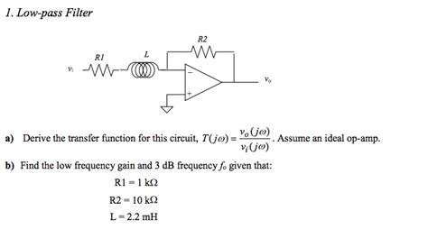 Solved Derive The Transfer Function For This Circuit Tj