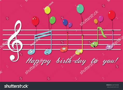 Happy Birthday Music Note Images Stock Photos Vectors Shutterstock