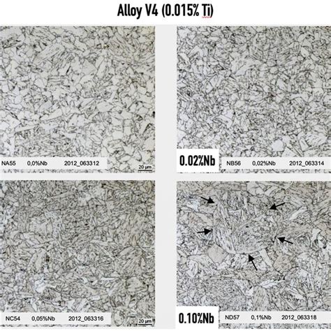 Effect Of Ti And Nb Micro Alloy Addition On The Microstructure In The