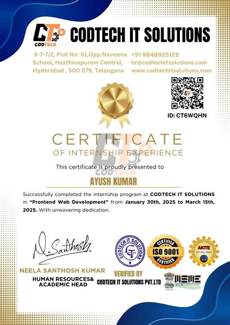 codtech internship ayush kumar