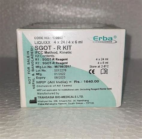 Erba Sgpt Diagnostic Test Kit At ₹ 1640 Piece In Cuttack Id 2854334261573