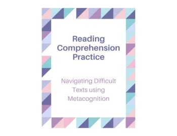 Reading Strategy Metacognition By Teach Me Ms G TPT