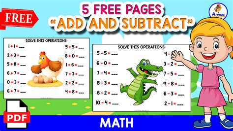 5 FREE PAGES ADD AND SUBTRACT By Teach Simple
